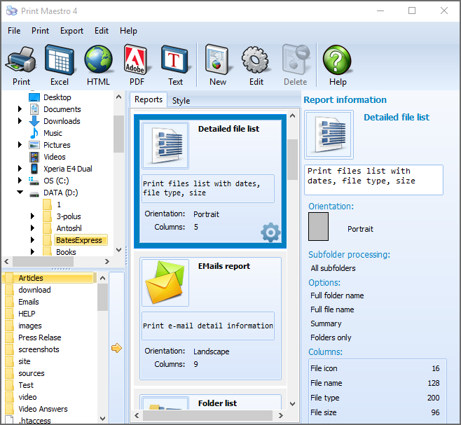  Print Folder Tree In PDF DOC TXT Etc 