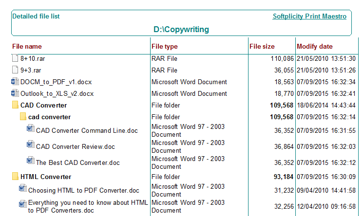 How To Easily Print Folder List 